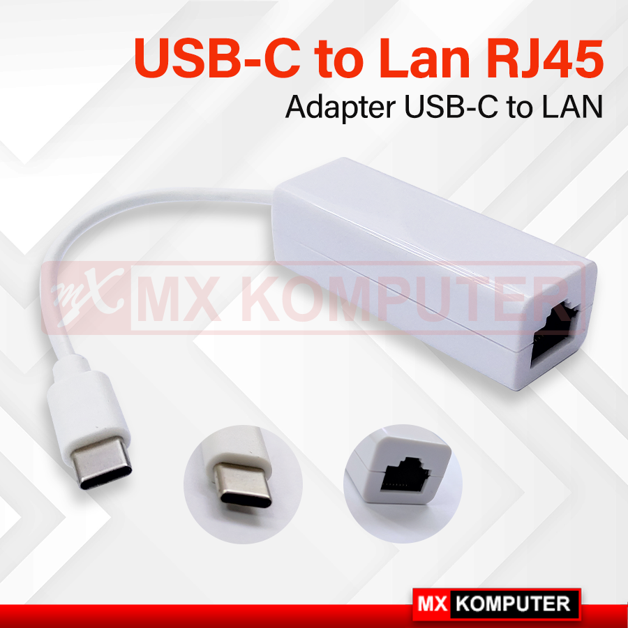 Converter USB Type-C to LAN / USB C Ethernet RJ45 | MX Komputer Jogja