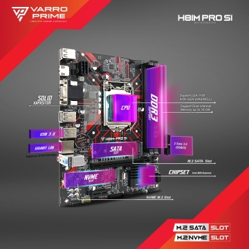 Motherboard Varro Prime H81M PRO S1 M.2 NVME LGA 1150 Socket 4th/5th GEN (Haswell) | MX Komputer ...