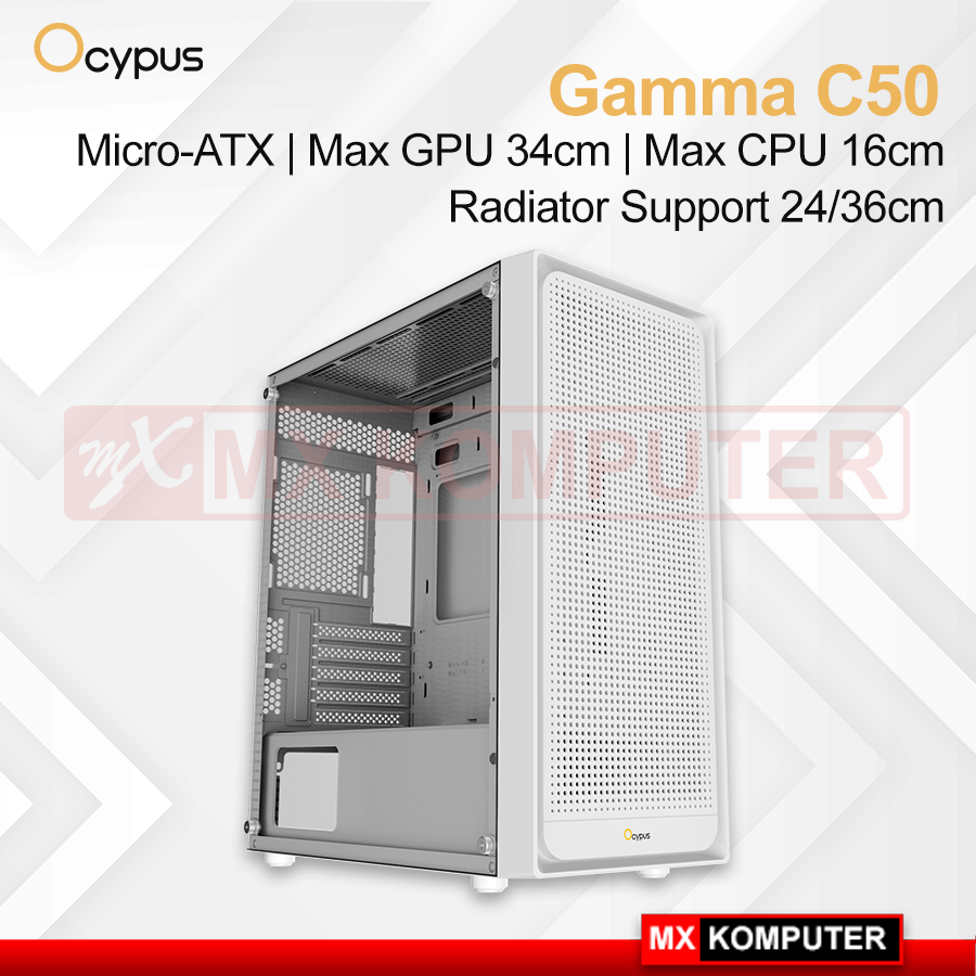 Casing OCYPUS Gamma C50 High-Airflow Front Panel and Micro ATX PC Case ...