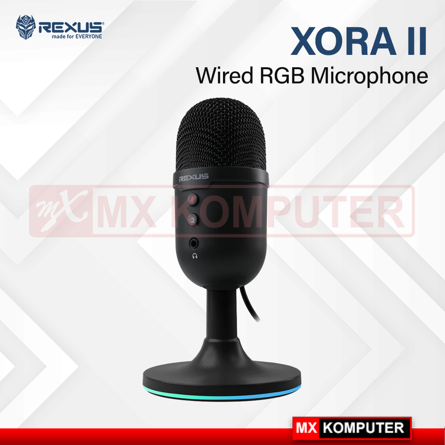 Rexus Xora II DM2 RGB Microphone Mic Cardioid USB – Hitam | MX Komputer ...