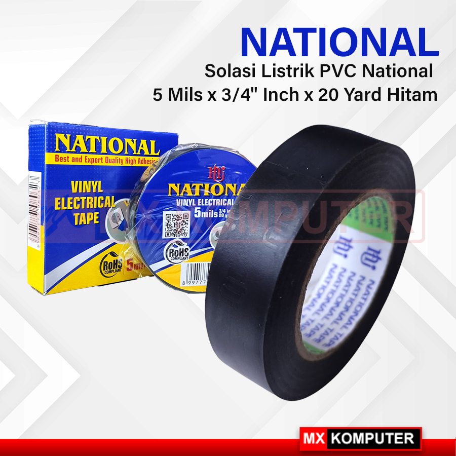 Isolasi PVC Merek National Pita isolasi PVC Pita Gas Solasi Kabel ...