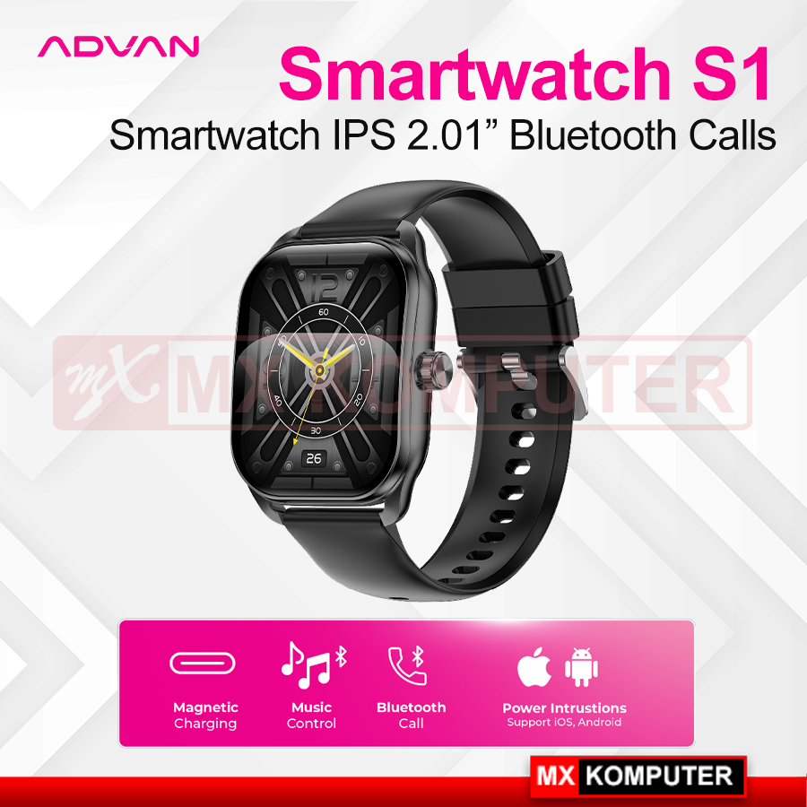 ADVAN Smartwatch S1| IPS 2.01” Curve Display | Bluetooth Calls ...