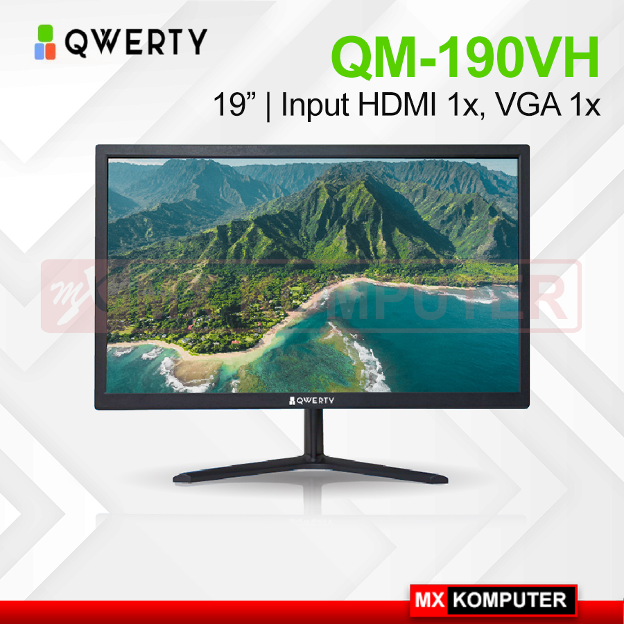 Monitor Qwerty 19 Inch HD HDMI VGA 75hz QM-190VH | MX Komputer Jogja