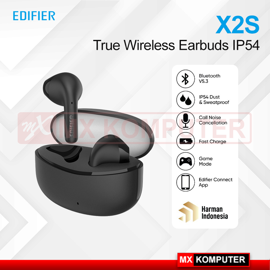 Edifier X2S TWS True Wireless Earbuds IP54 with Call Noise Cancellation ...