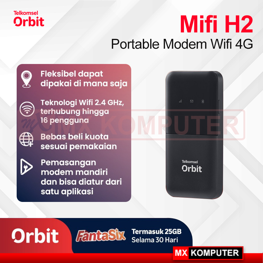 Modem WiFi Orbit MiFi H2 E5586-926 4G High Speed + Telkomsel | MX ...